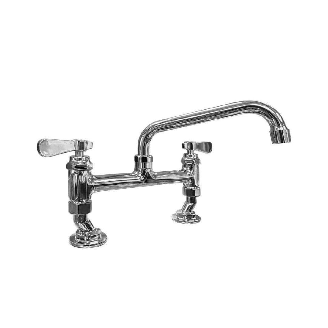 Commercial Heavy Duty Deck Mounted Twin Pedestal Mixer Taps – Catering Taps